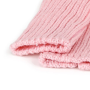 DANCEYOU Ballet Leg Warmers for Girls Toddler Teens Stirrup Ankle Warmers Knitted Socks for Dance Practice Yoga Sports Casual, Pink