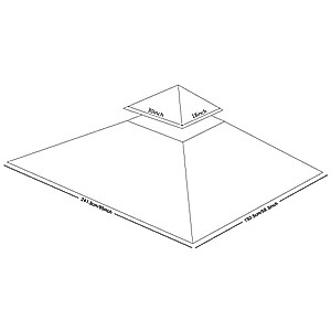 MASTERCANOPY Grill Gazebo Replacement Canopy for Model L-GG001PST-F (Beige)