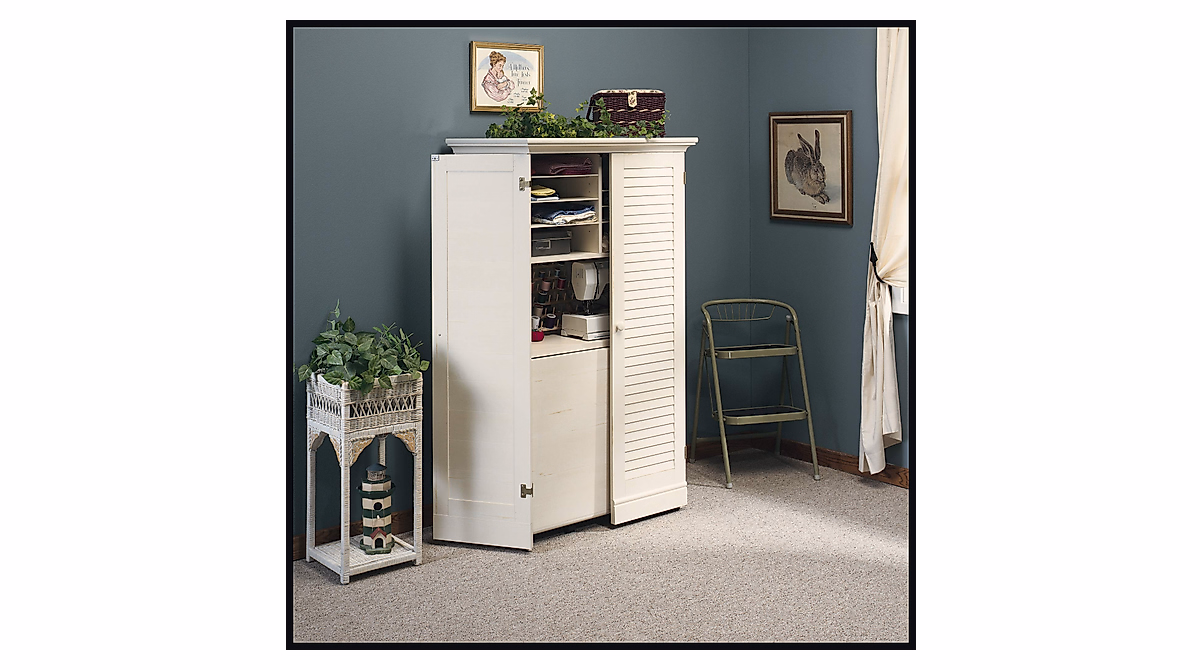 Sauder Harbor View Craft & Sewing Armoire – Stylish, Multi-Functional ...