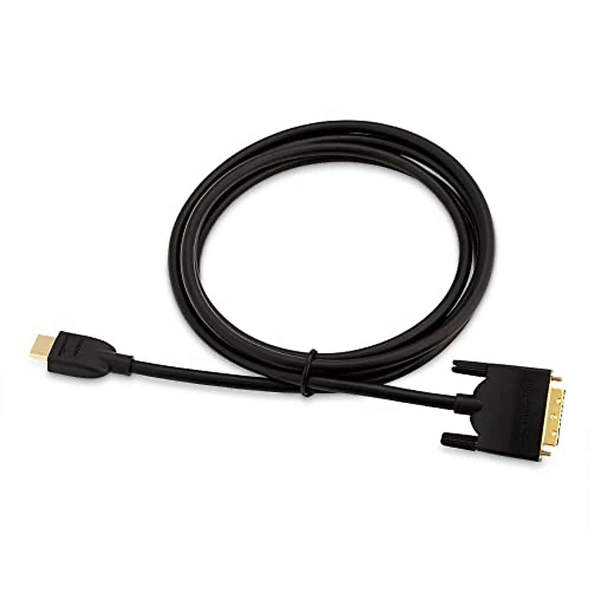 Amazon Basics HDMI to DVI Adapter Cable, Bi-Directional 1080p, Gold Plated, Black, 6 Feet, 24-Pack