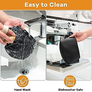 Horuhue Silicone Slow Cooker Liners Fit for Crockpot & Hamilton Beach 6-7QT, Silicone Slow Cooker Divider Liner, Reusable/BPA Free/Slow Cooker Accessories Cooking Liner for Most 6 Quart Slow Cooker