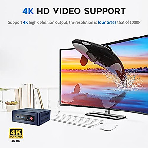 Beelink Mini S Mini PC W11 Pro, Intel 11th Gen N5095 (Max 2.9 GHz), Small Desktop PC 8GB DDR4 RAM 128GB SSD, Mini Computer Support 4K Dual HDMI, WiFi5 Bluetooth 4.0, Gigabit Ethernet, 4USB3.0