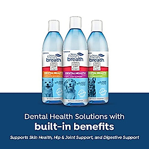 TropiClean Fresh Breath Certified Wellness Collection Dental Health Solution | Hip and Joint Support | VOHC Accepted | 16 oz