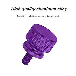 YATENG 10-pcs Anodized Aluminum Computer Case Thumbscrews (6-32 Thread) for Computer Cover/Power Supply/PCI Slots/Hard Drives DIY Personality Modification & beautification (Purple)