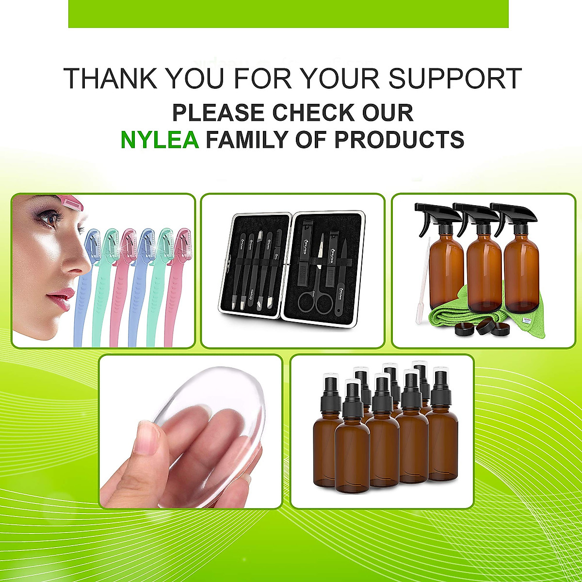Nylea 8 Pack - Essential Oil Roller Bottles [Metal Chrome Roller Ball] FREE Plastic Pippette Refillable Glass Color Roll On for Fragrance Essential Oil - 10 ml 1/3 oz (Amber)