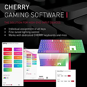 Cherry MC 2.1 Wired Gaming Mouse RGB Lighting with Programmable Buttons and User Profiles. Fits in Your Hand. Right Handed. 5000 DPI Pixart Sensor. Black
