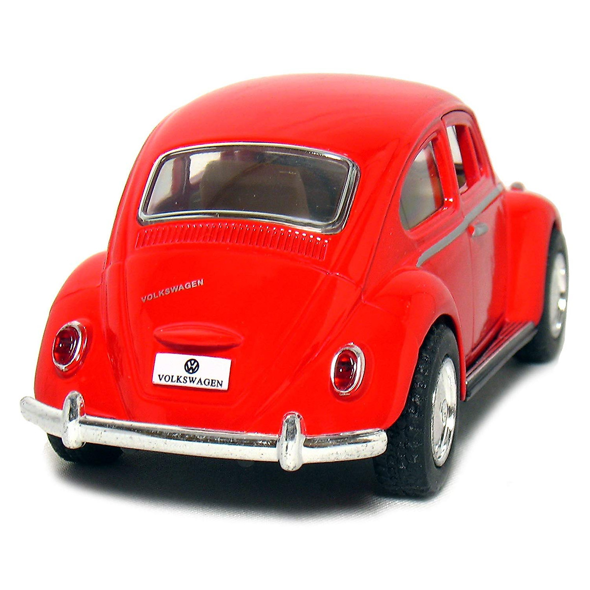 Kinsmart Red 1967 Classic Die Cast Volkwagen Beetle Toy with Pull Back Action for unisex
