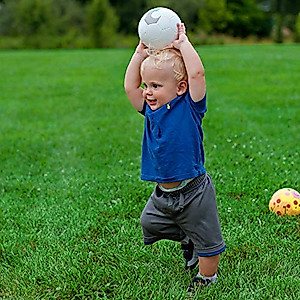 Daball Kid and Toddler Soccer Ball - Size 1 and Size 3, Pump and Gift Box Included (Size 1, Happy, The Zebra)