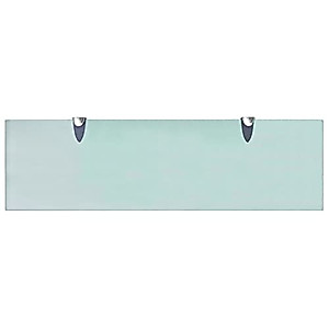 GOLINPEILO Floating Shelf Tempered Clear Glass for Living Room, Bedroom, Bathroom 27.6"x7.9" Glass Thickness: 0.3"