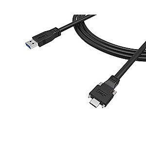 Newnex USB 3.1 Gen 1 Cable, Standard USB A Male to Type-C Male with Dual Screw Locking, 3 Meter / 10 Feet