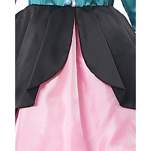 Nuoqi Girls Mad Hatter Costume Mad Hatter Tea Party Costume Halloween Dress with Hat M