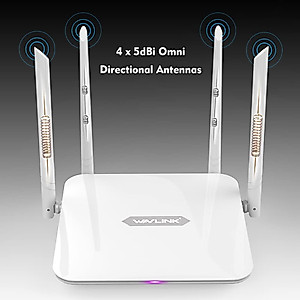 Gigabit WiFi Router,WAVLINK Home Router 1200Mbps WiFi Router,High Power Wireless Wi-Fi Router,Dual Band 5Ghz+2.4Ghz with 2 x 2 MIMO 5dBi Antennas Internet Router