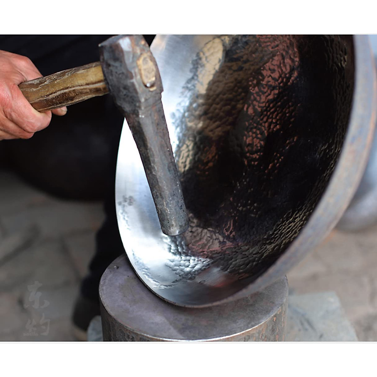 Master Star Top One Chinese Traditional Handmade Forging Wok Wrought Iron Cauldron Non-stick Gas Pot MS002(34cm)