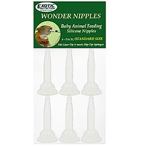 Wonder Nipple - Nursing Nipple for Baby Animals - Handfeeding Baby Squirrels, Sugar Gliders, Hedgehogs, Guinea Pigs, Racoons, Prairie Dogs, Opossums, and More! (Standard)