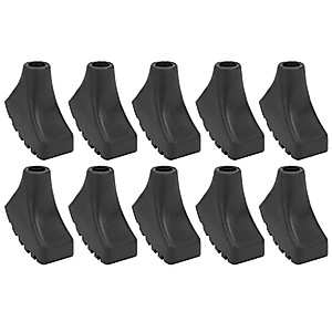 RiToEasysports 10Pcs Walking Stick Pad PVC Lightweight Trekking Pole Replacement Tips with 11mm Interface Inner Diameter