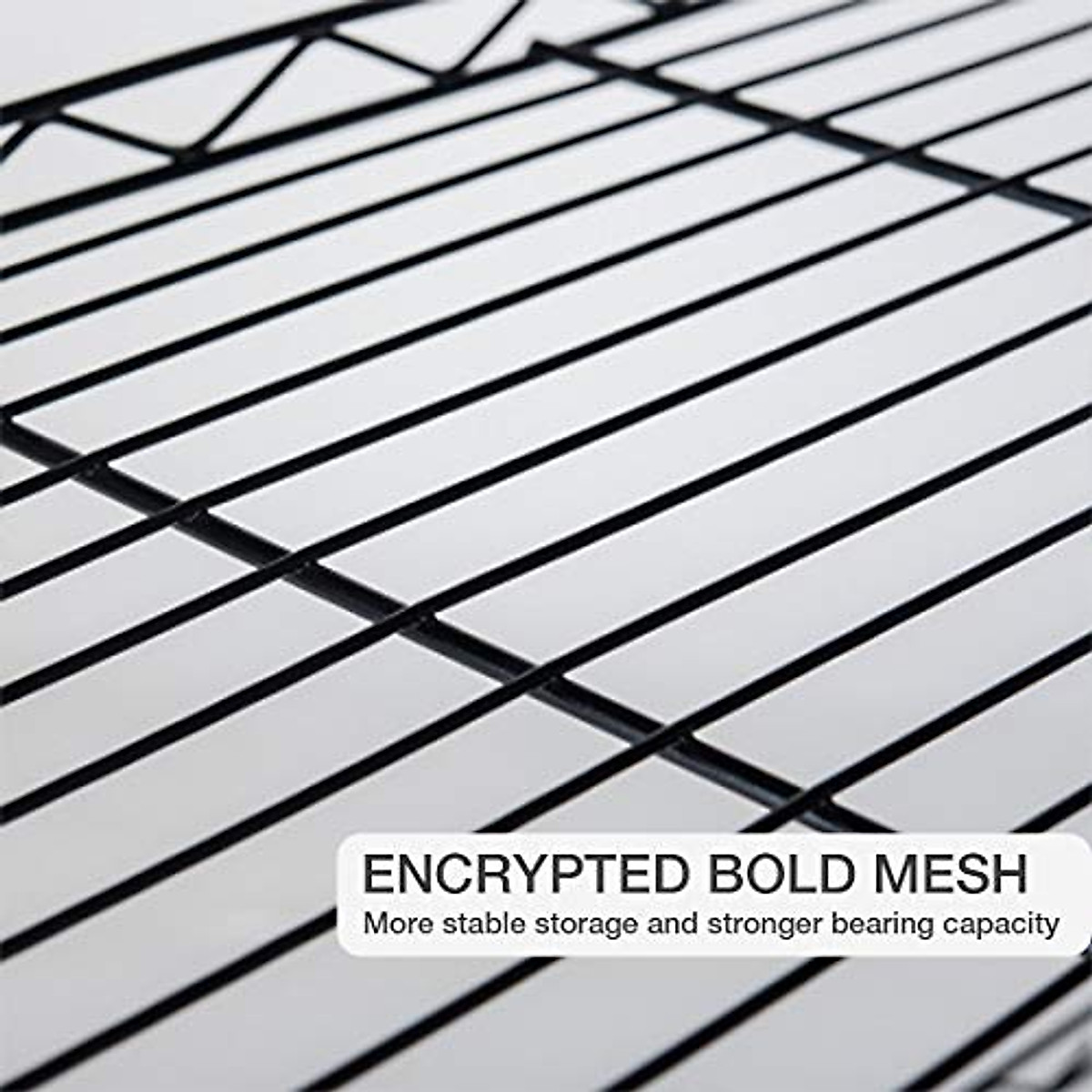 Isyunen 5 Tier Shelving Unit Adjustable Wire Shelves Organizer Shelf Rack Heavy Duty Storage Unit Black/Silver/White… (Black, 5 Tier)