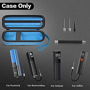 Case Compatible with Pumteck Electric Ball Pump,Smart Air Pump Portable Ball Inflation Storage Bag for GPUTEK/for Teffim/for Motorenbau, Pump Holder for Basketball Accessories - Blue (Box Only)