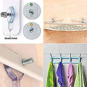 CH & ME Adhesive Wall Screws Hanging Nails - 14mm 20/Pack Non-Trace No Drilling Transparent Nail_Free Wall Hook |Heavy Duty Waterproof Seamless Screw for Kitchen Bathroom Storage Room Tile Wall