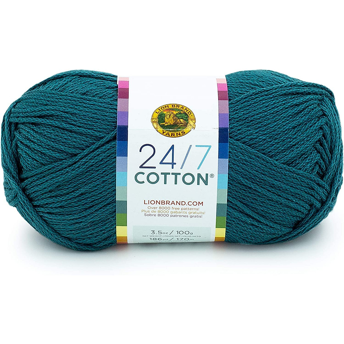 Lion Brand Yarn - 24/7 Cotton - 6 Skein Assortment (Ocean)