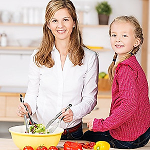 Kitchen Tongs, Joinkitch Stainless Steel Cooking Tongs Set 2 pack (12-inch.9-inch) With Heat Resistant Handle For Kitchen Outdoor Barbeque Salad Fish Thick Steak