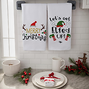 Jpayxese Christmas Kitchen Towels Dish Towels Set - Christmas Hand Towels for Bathroom, Farmhouse Christmas Decorations for Kitchen Home Xmas Holiday Housewarming Gifts for Dad Mom Family