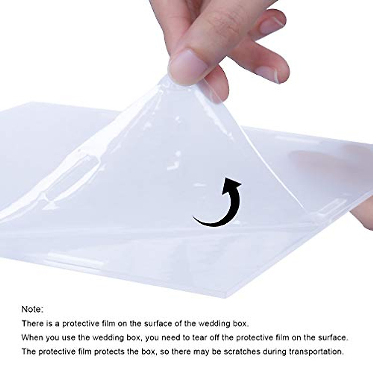 Wedding Card Box Acrylic Clear Card Boxes with Lock Gift Card Box Money Box Holder for Wedding Reception Anniversary Birthday Graduation Decorations