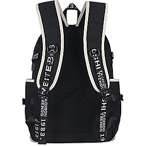 Roffatide Anime One Piece Monkey D. Luffy Laptop Backpack with USB Charging Port Roronoa Zoro Rucksack with Printed Backpack for Men Women Graphic Travel Backpack