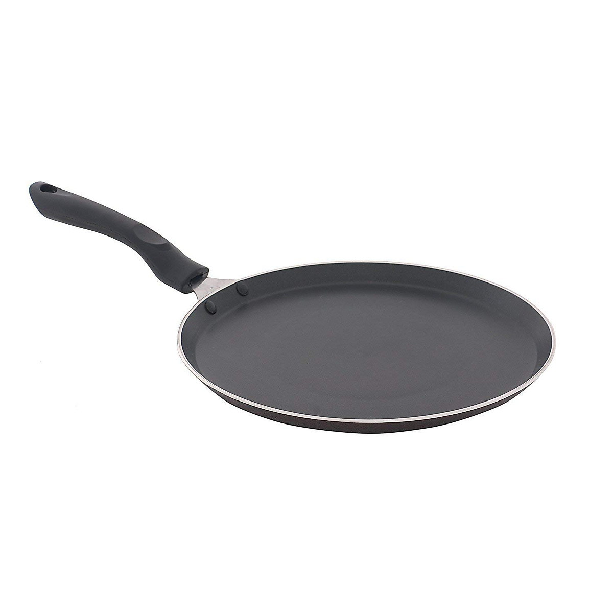 PRC Online Retail Dosa Pan/Non Stick Dosa Tawa Size- 300 mm,Thickness- 2.4mm / dosa tawa/dosa tawa non stick/dosa pan indian/dosa pan non stick,Color : Black and Brown