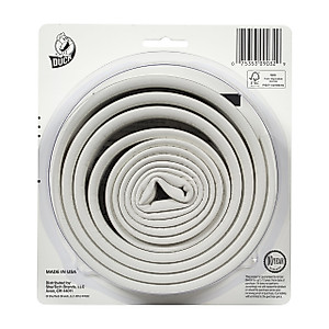 Duck Brand Heavy-Duty Self Adhesive Weatherstrip Seal for Large Gap, White, 3/8-Inch x 1/4-Inch x 17-Feet, 2 Seals, 282434