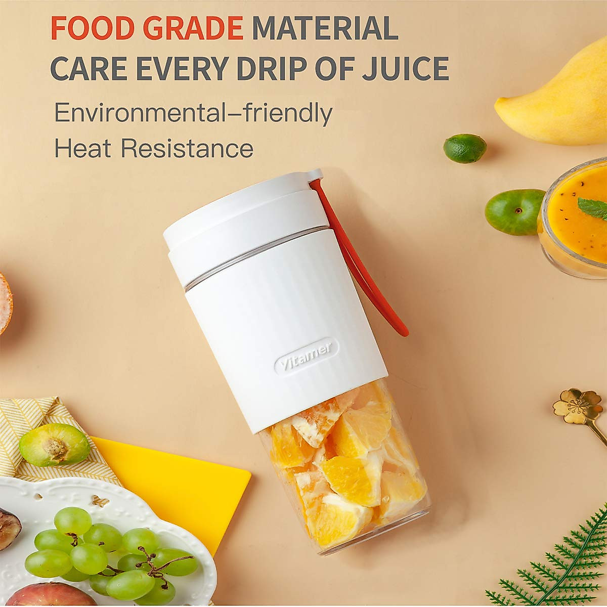 Ycc ice Personal Blender for Shakes and Smoothies with BPA Free Portable USB Rechargeable Juicer Milkshake Blender Conveniently and quickly juice and make milkshakes suitable for carrying around