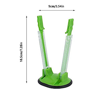 Furnoor Adjustable Hands Free Baggy Rack Clip Kitchen Food Storage Bag Opener Holder Anti-slip Practical Durable(Green)