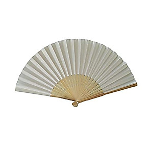 RAZZUM Folding Hand fansChinese Style Vintage Bamboo Hand Fan，Colorful Lace Silk Folding Flower Hand Held Fan for Dance Party Wedding Chinese Fans Fan (Color : Grey)