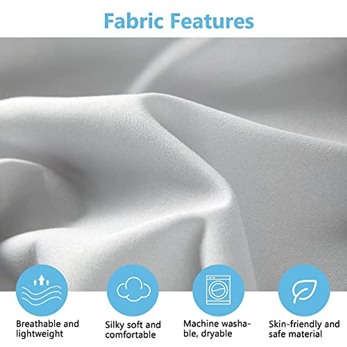 TILLYOU Fitted Crib Sheet Set 2 Pack - Super Soft Toddler Bed Sheets for Standard Crib and Toddler Mattresses, 28"x52"x8", White & Gray