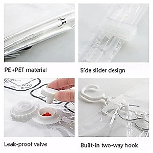 TANGERINR Hanging Vacuum Storage Bags for Jackets, Hanging Compressible Storage Bag with Pump, Outer Jacket Vacuum Bag (6PCS,M+L)