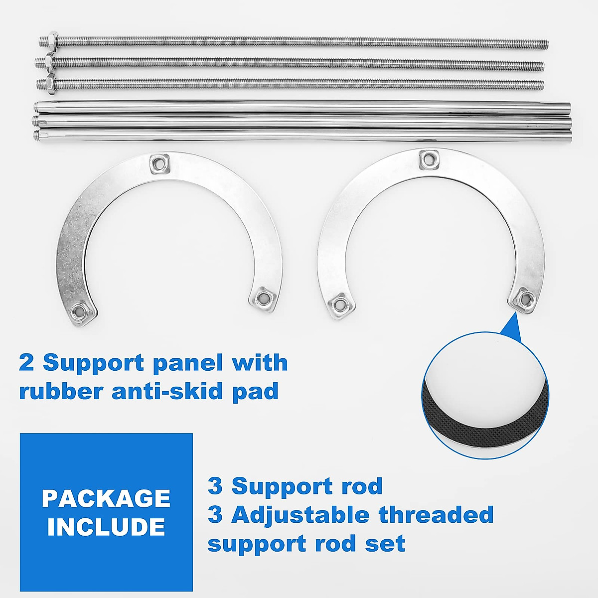 Undermount Sink Repair Support Brackets - Stainless Steel Sink Mounting Hardware Undermount Sink Adjustable Support(15.7-27.5 inch)