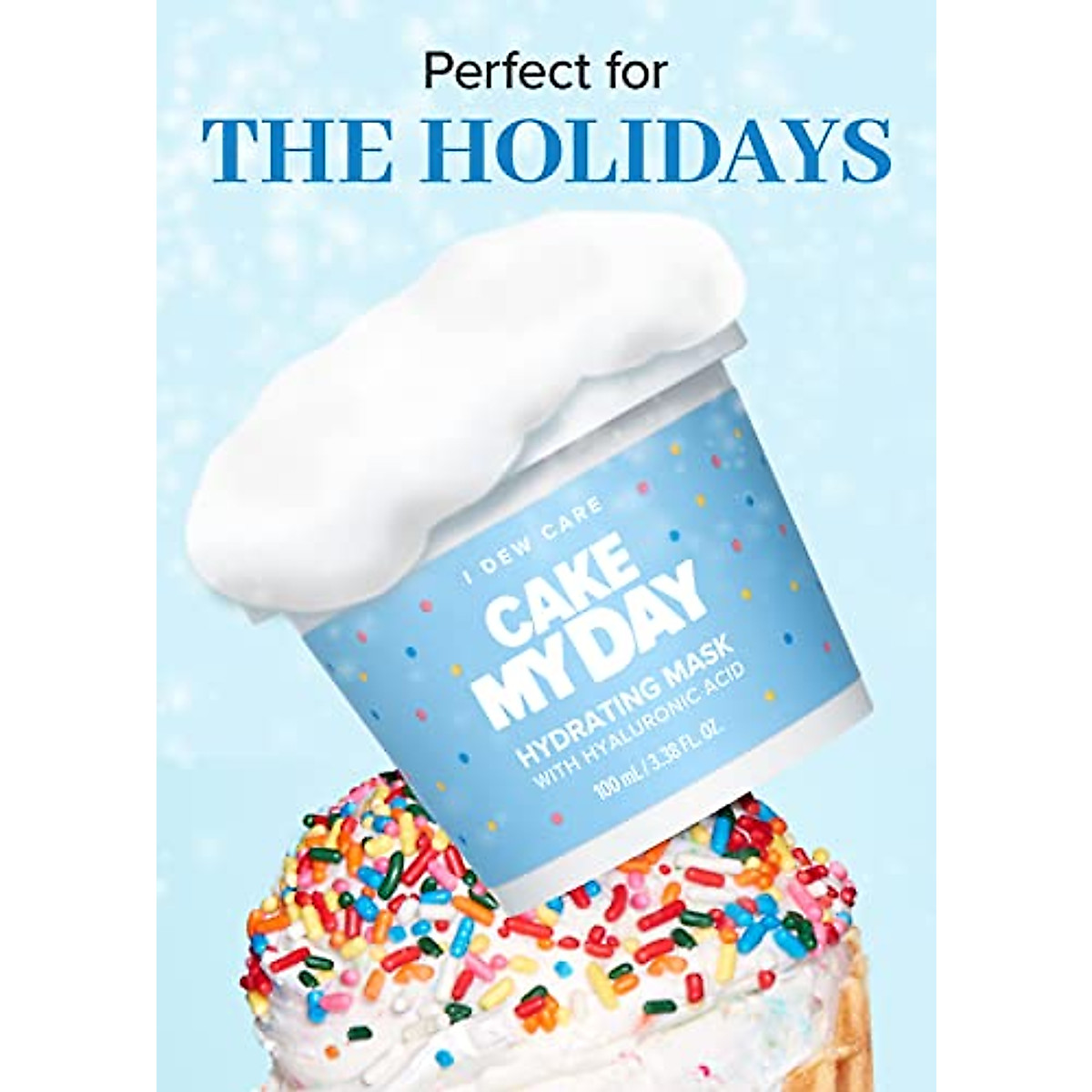 I DEW CARE Wash-Off Face Mask - Cake My Day | Mother's Day, Hydrating, Refreshing for Dry Skin with Hyaluronic Acid, 3.52 Oz