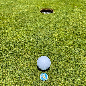 Giggle Golf Bling Flower Ball Marker Pack | includes One Daisies, One Sunflower, and One Plumeria Bling Ball Marker with One Magnetic Hat Clip