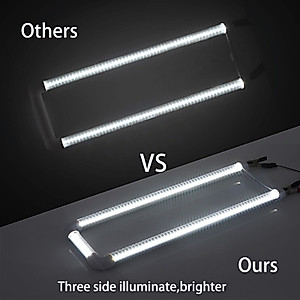 40 Pack T8 U Bend LED Tube Light Fixture,LED U Shaped Bulbs,2x2FT 24W(50W Equivalent),6000K Daylight White,G13 Base Dual-End Powered,Ballast Bypass,LED Bulb Clear Cover 100-277V(24w Clear, 40 Pack)