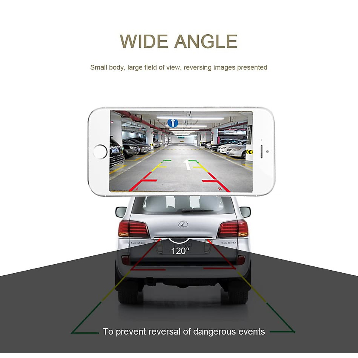 Backup Camera for Car Wireless Backup Camera Car Security Camera Reverse Camera for Truck License Plate Rear Camera with Phone App