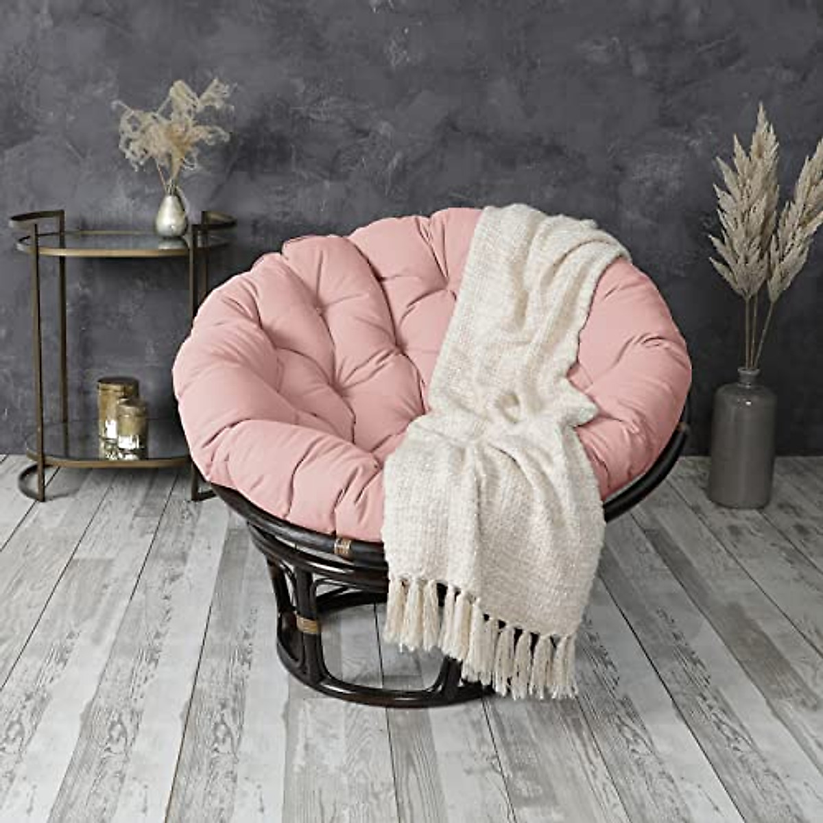 Mozaic Home Papasan Cushion, 48 in x 48 in x 4 in, Blush Pink