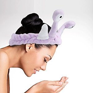 Hofar Face Wash Headband Hairband with Palm and Snail Coral Fleece Cartoon Cute Creative Hair Accessories