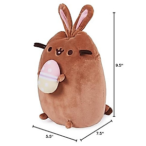 GUND Pusheen Chocolate Easter Bunny Stuffed Animal, Plush Cat, Easter Decorations, 9.5"