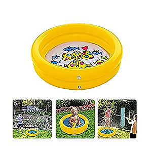 Nflatable Kids Kiddie Pool, Wading Pool for Toddler Durable Swimming Pool, Family Above Ground Pool, Summer Outside Round Pools for Children Adults Garden Backyard,Yellow
