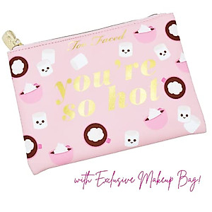 Too Faced You’re So Hot Bronzer and Lip Gloss Set:: Hot Cocoa Face Bronzer, Christmas Cocoa Lip Injection Power Plumping Lip Gloss, and Makeup Bag
