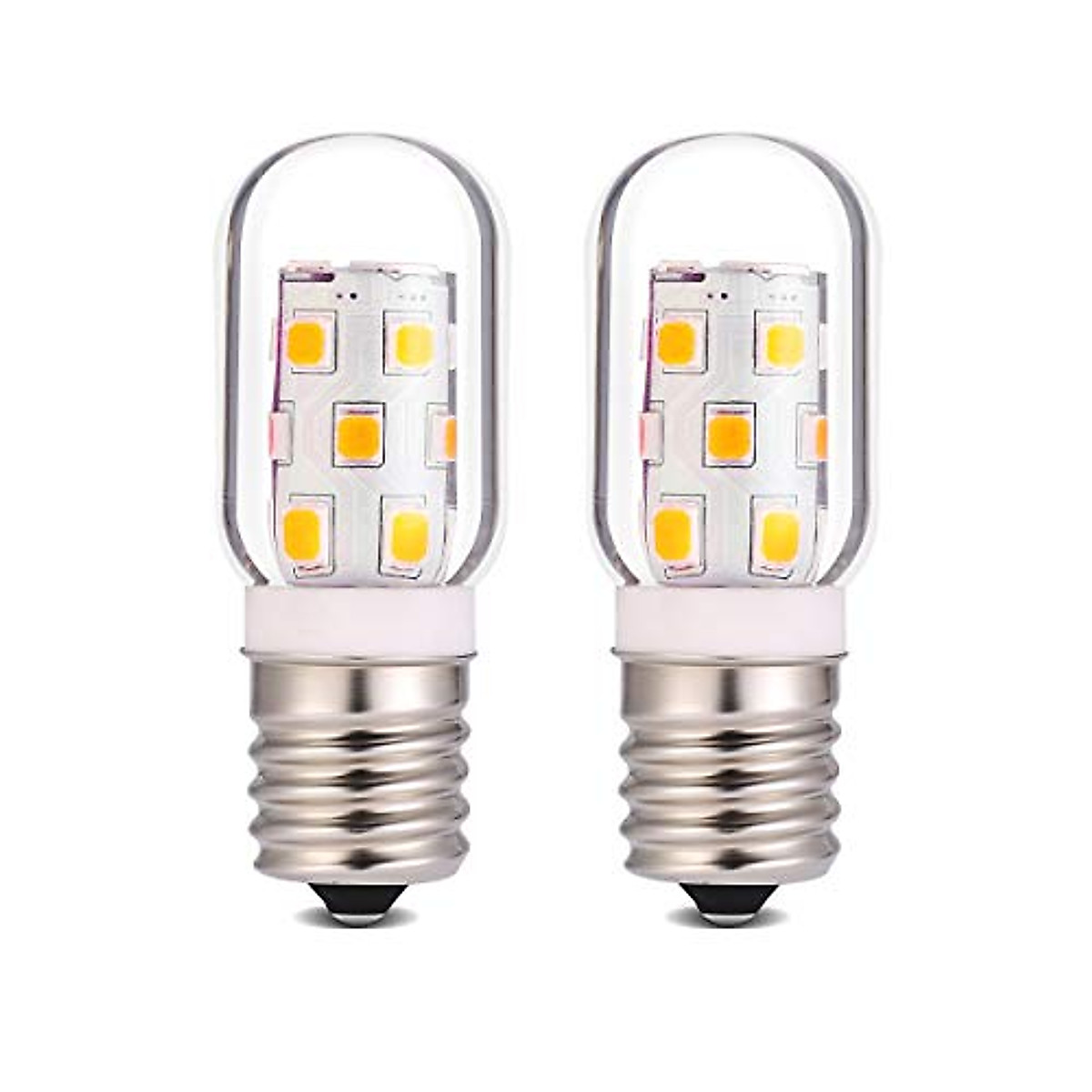 Neanete LED Microwave Light Bulb Over Stove Appliance Replacement 40W Incandescent for Refrigerator, Range Hood E17 Intermediate Base 3W 360lm dimmable Warmwhite 3000K Pack of 2