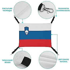 Slovenia Flag Pet Hammock Bed Guinea Pig Cage Hammock Small Animal Hanging Bed for Ferret, Chinchilla, Puppy and Other Small Animals