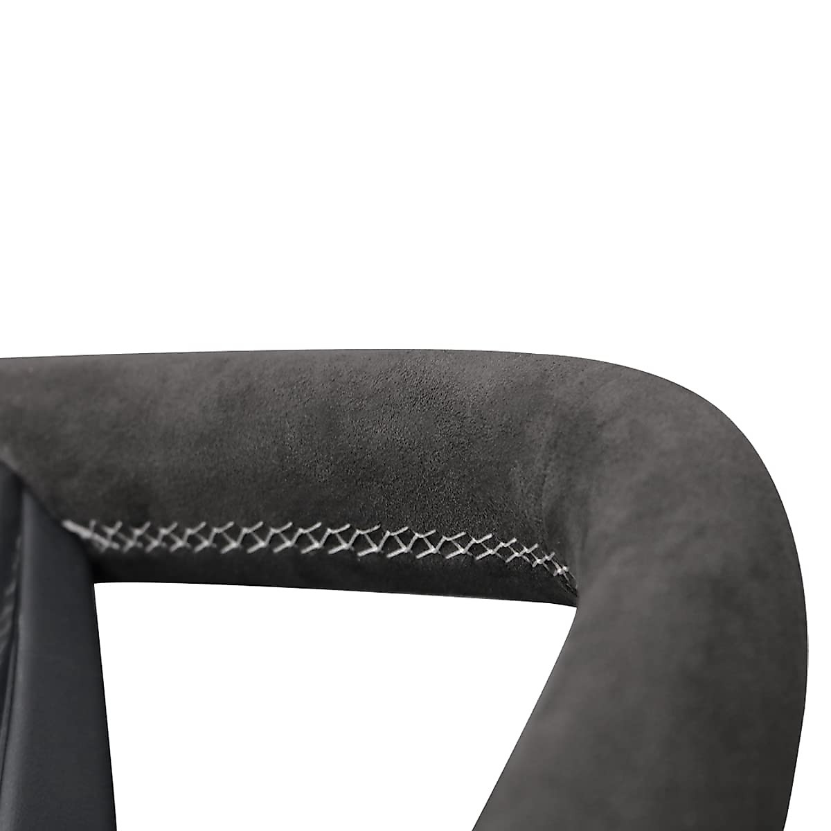 MEWANT Hand Stitch Dark Gray 9002 Alcantara Steering Wheel Cover Wrap for Tesla Model S Yoke 2021-2023 Model X 2021-2023