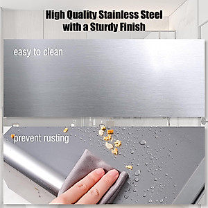 Cesun Small Bathroom Trash Can 2.1 Gallon Wastebasket, Modern Metal Garbage Can Office Waste Basket, Silver Stainless Steel Trash Bin for Bedroom, Home Office, Toilet, rv, Near Desk, Under Sink.