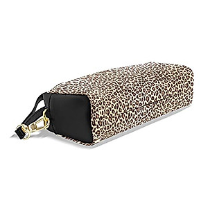 ALAZA Cute Pencil Case Leopard Print Animal Gemoetric Pen Cases Organizer PU Leather Comestic Makeup Bag Make up Pouch, Back to School Gifts