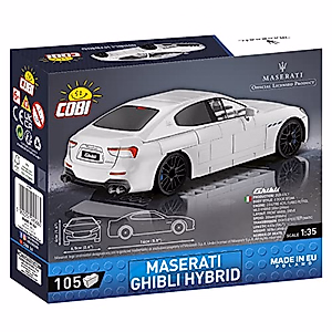 COBI Maserati Collection Maserati Ghibli Hybrid Vehicle, White